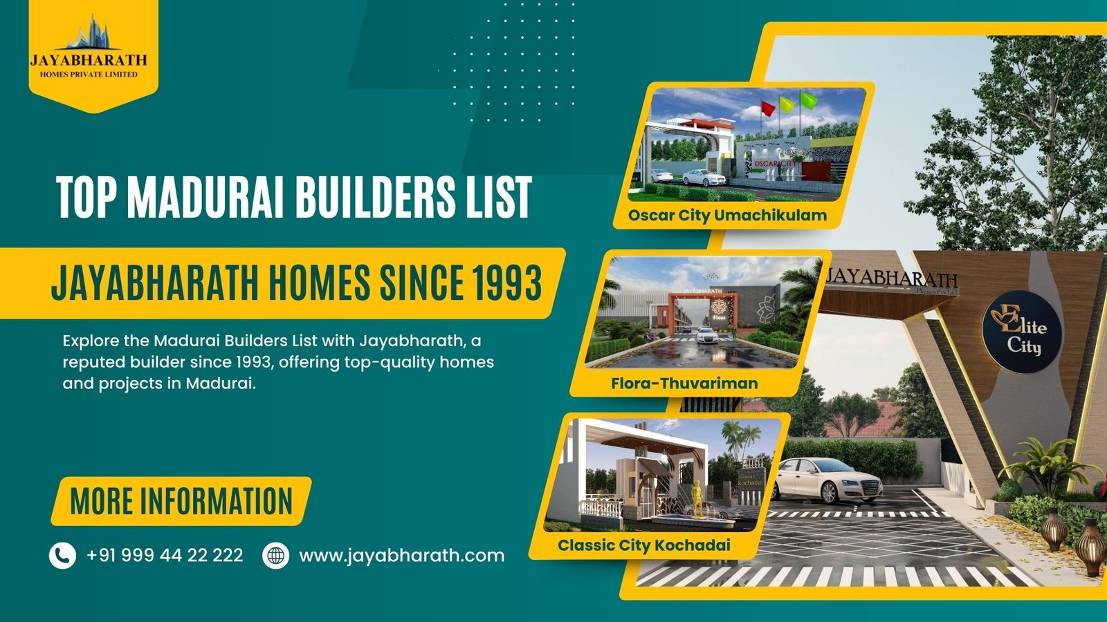 Madurai Builders List: Jayabharath Homes - A Trusted Name Since 1993 - Jayabharath Homes